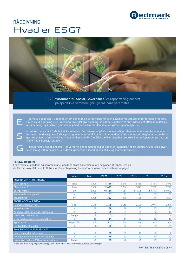 Får ESG-rapportering betydning for dig? - Redmark - Mærkbar forskel